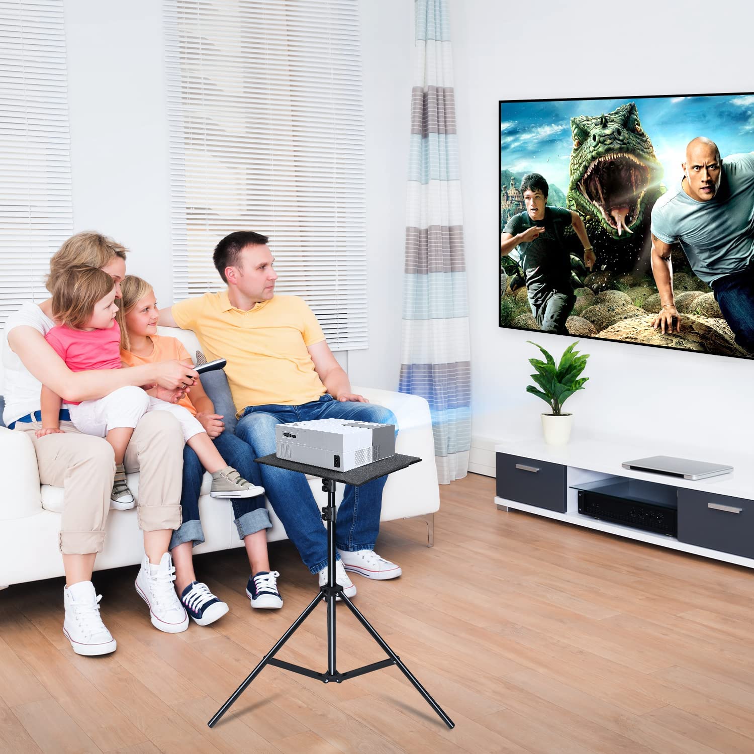 YOWHICK Projector Tripod Stand for 23" to 61", Foldable Laptop Tripod,